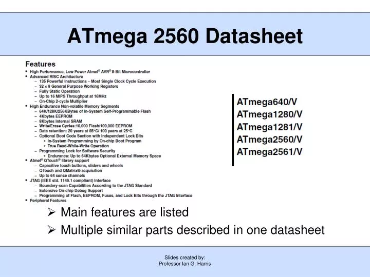 PPT - ATmega 2560 Datasheet PowerPoint Presentation, free download - ID ...