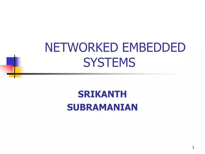 Ppt Networked Embedded Systems Powerpoint Presentation Free Download Id2977023