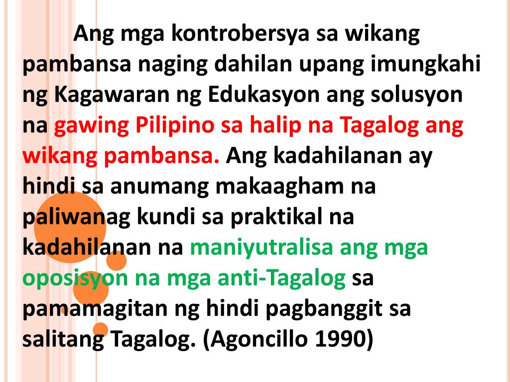PPT - Ang Surian ng Wikang Pambansa at ang Pagpapaunlad ng Wikang ...