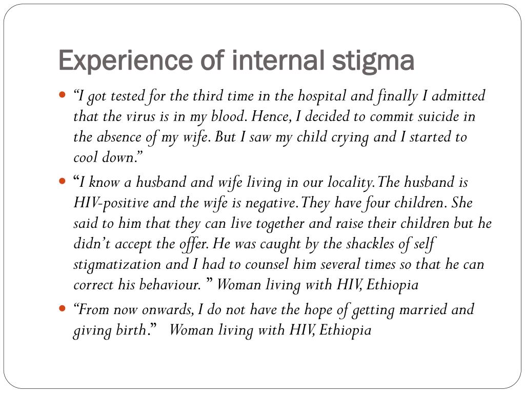 PPT - Internal Stigma among HIV-positive adults in Ethiopia PowerPoint ...
