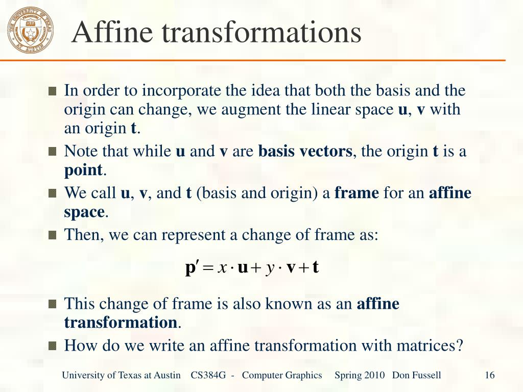 Ppt Affine Transformations Powerpoint Presentation Free Download Id 2977854