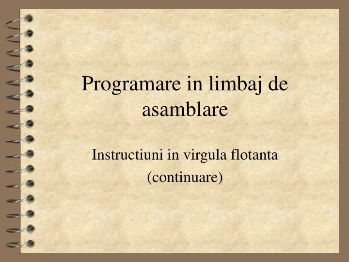 PPT - Programare in limbaj de asamblare PowerPoint Presentation, free ...
