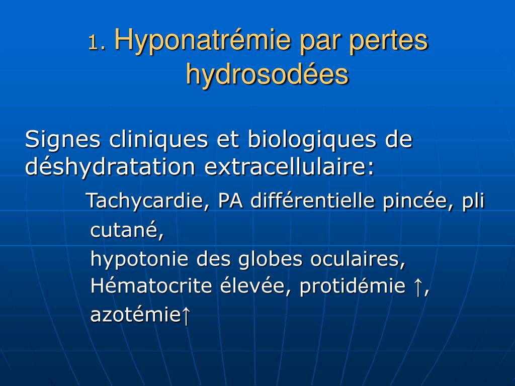 PPT - Les troubles de l’hydratation et les dysnatrémies PowerPoint ...