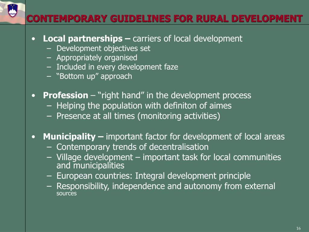 PPT - INTEGRAL RURAL DEVELOPMENT AS THE GROUND OF ENVIRONMENTAL ...