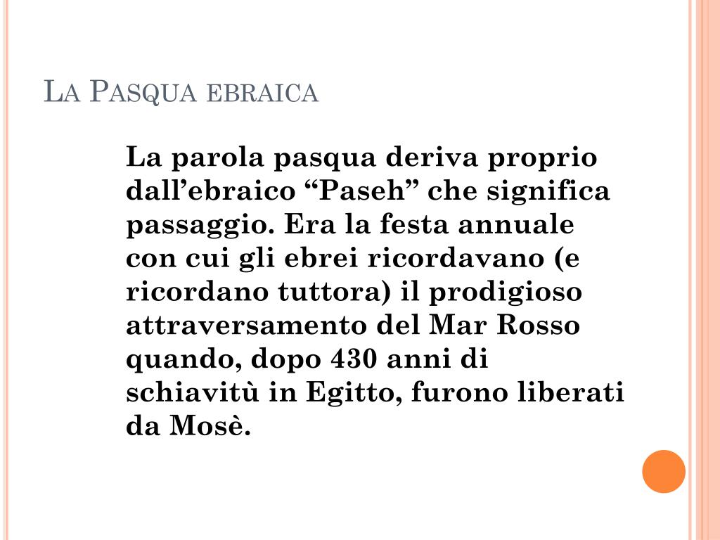 PPT - Pasqua ebraica Pasqua Cristiana PowerPoint Presentation, free ...