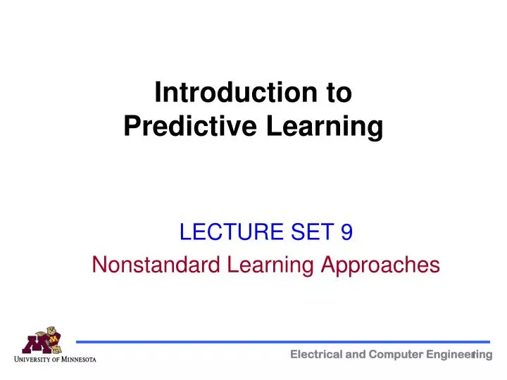PPT - Introduction to Predictive Learning PowerPoint Presentation, free ...