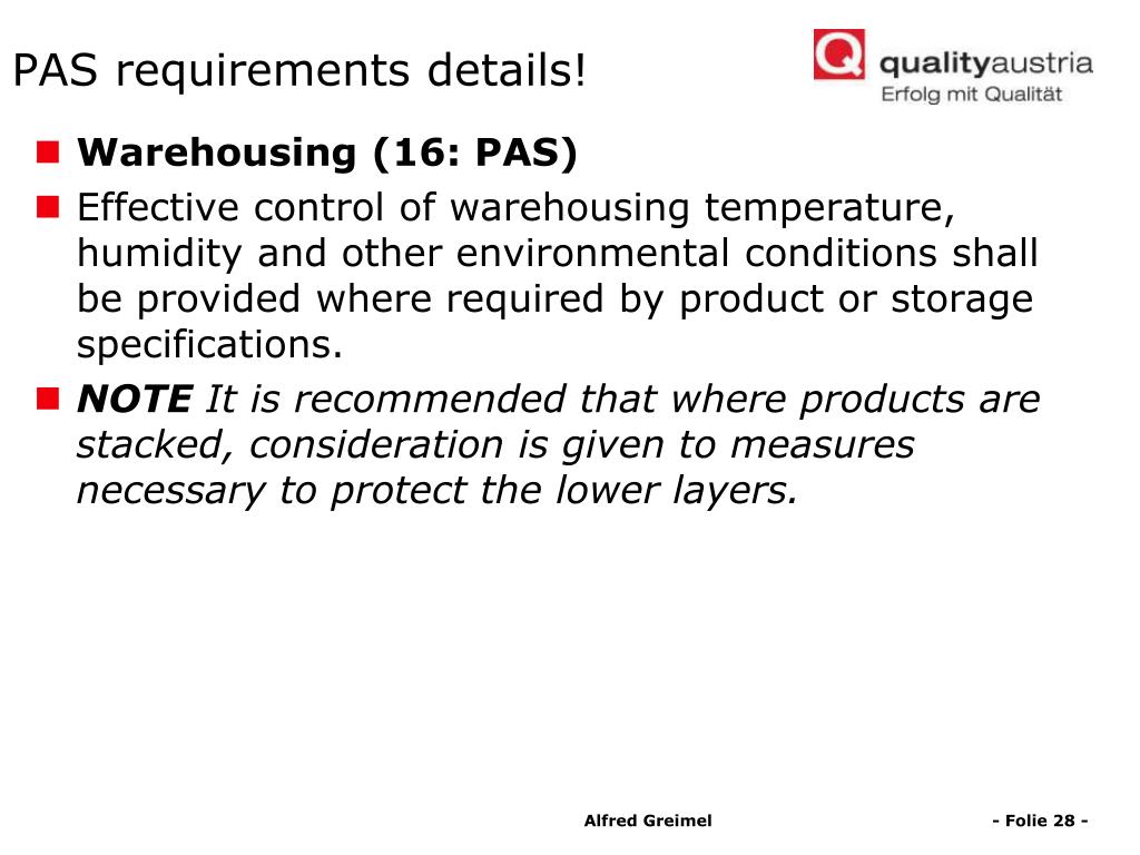 PPT - News for food enterprises and retailers: ISO 22000 + PAS 220 ...
