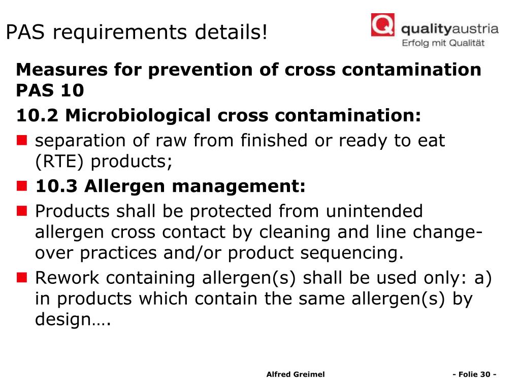 PPT - News for food enterprises and retailers: ISO 22000 + PAS 220 ...
