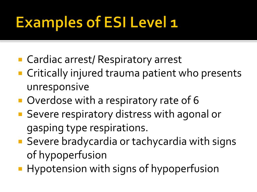Esi Triage Examples