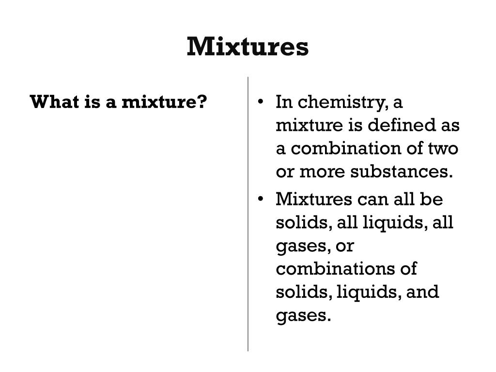 Ppt Mixtures Powerpoint Presentation Free Download Id 2979387