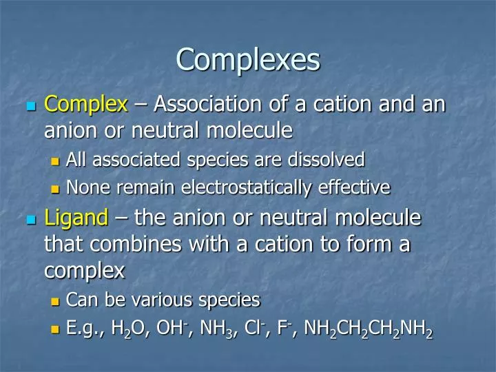 PPT - Complexes PowerPoint Presentation, free download - ID:2979403