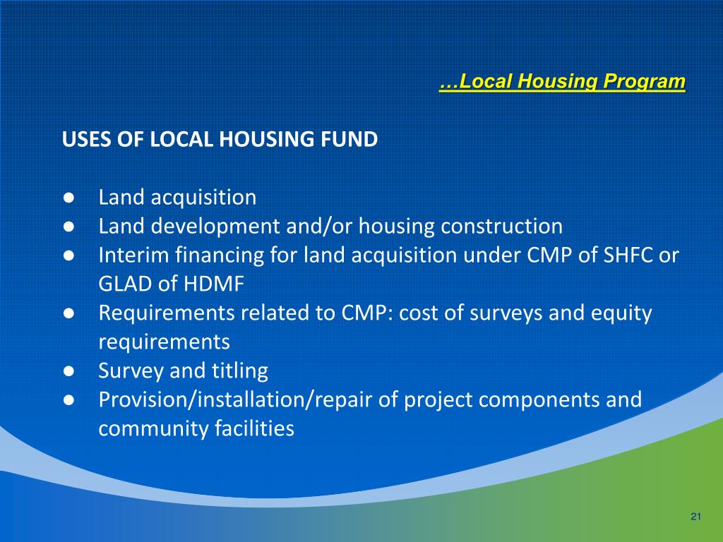 PPT - NHA – LOCAL GOVERNMENT PARTNERSHIP FOR HOUSING PRODUCTION ...