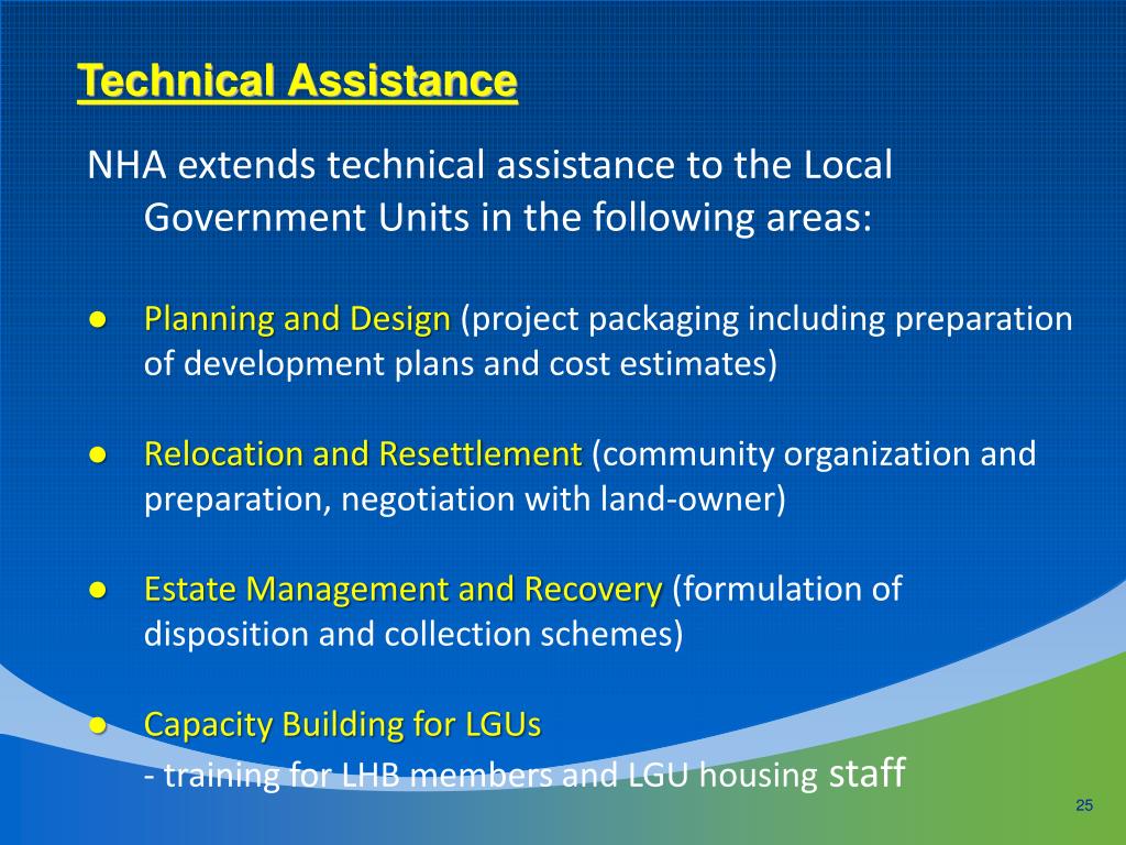 PPT - NHA – LOCAL GOVERNMENT PARTNERSHIP FOR HOUSING PRODUCTION ...