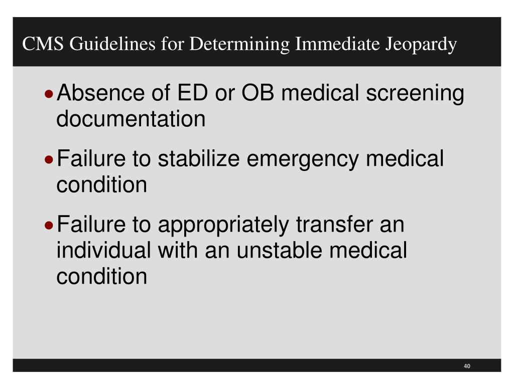 PPT - EMTALA Update 2013 Emergency Medical Treatment and Labor Act Part ...
