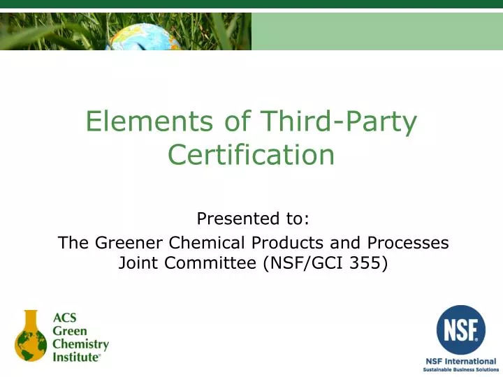 PPT - Elements of Third-Party Certification PowerPoint Presentation ...
