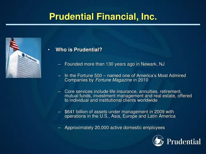 PPT - Prudential Financial, Inc. PowerPoint Presentation, free download ...