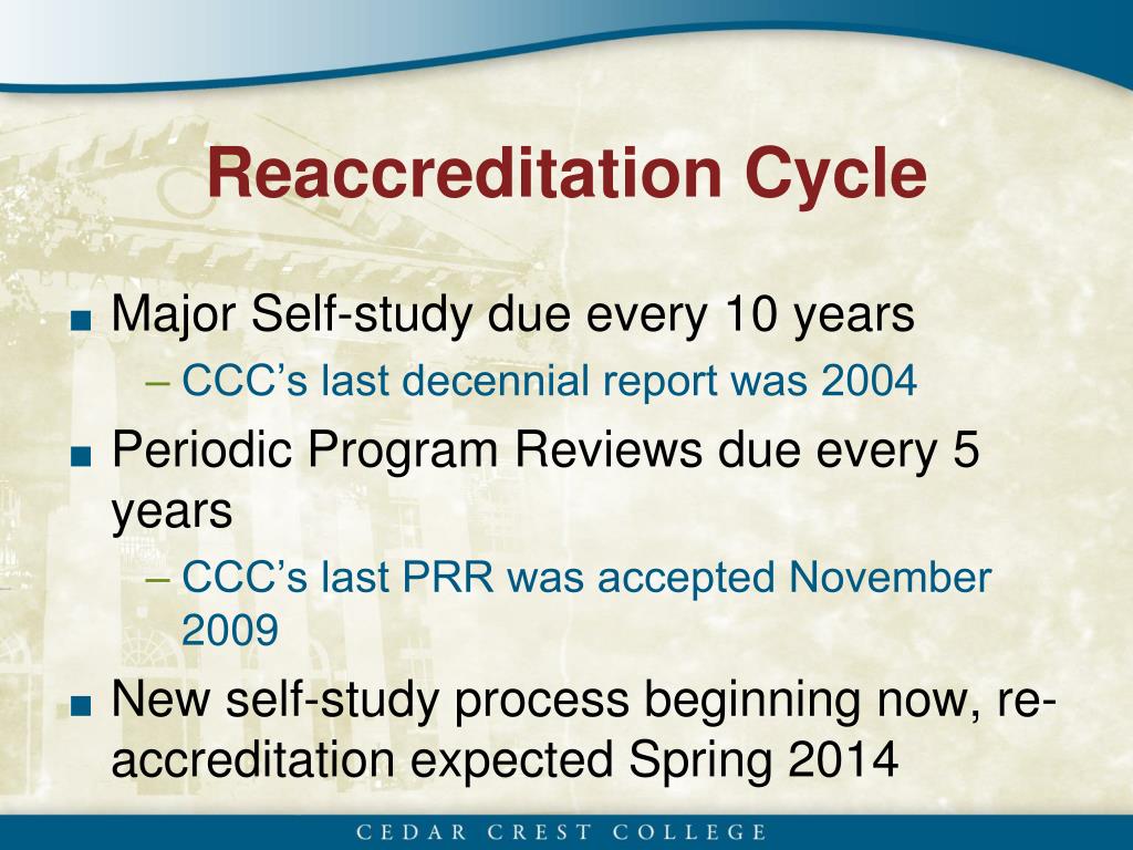 PPT - Our Reaccreditation through Middle States Commission on Higher ...