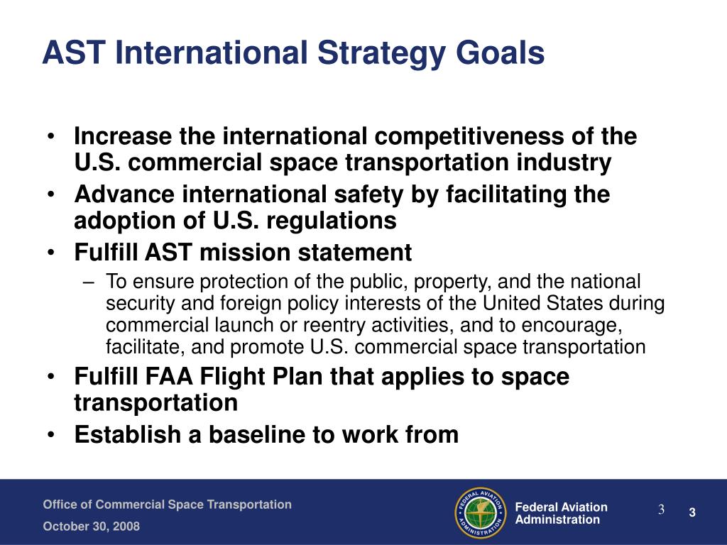 PPT - International Strategy FAA Office of Commercial Space ...