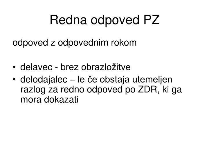 PPT - PRENEHANJE POGODBE O ZAPOSLITVI PowerPoint Presentation - ID:2980811
