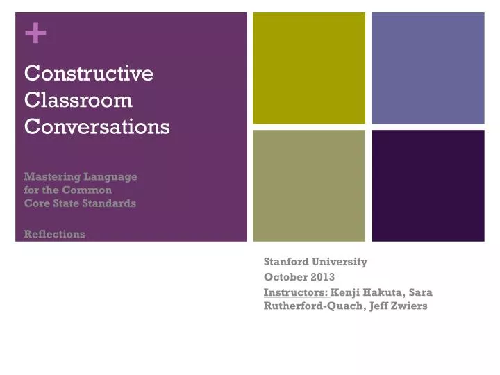 PPT - Constructive Classroom Conversations PowerPoint Presentation ...