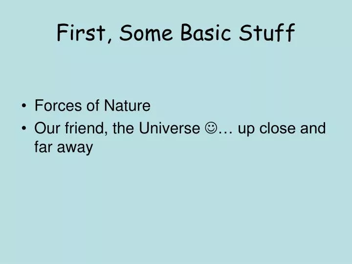 PPT - First, Some Basic Stuff PowerPoint Presentation, free download ...