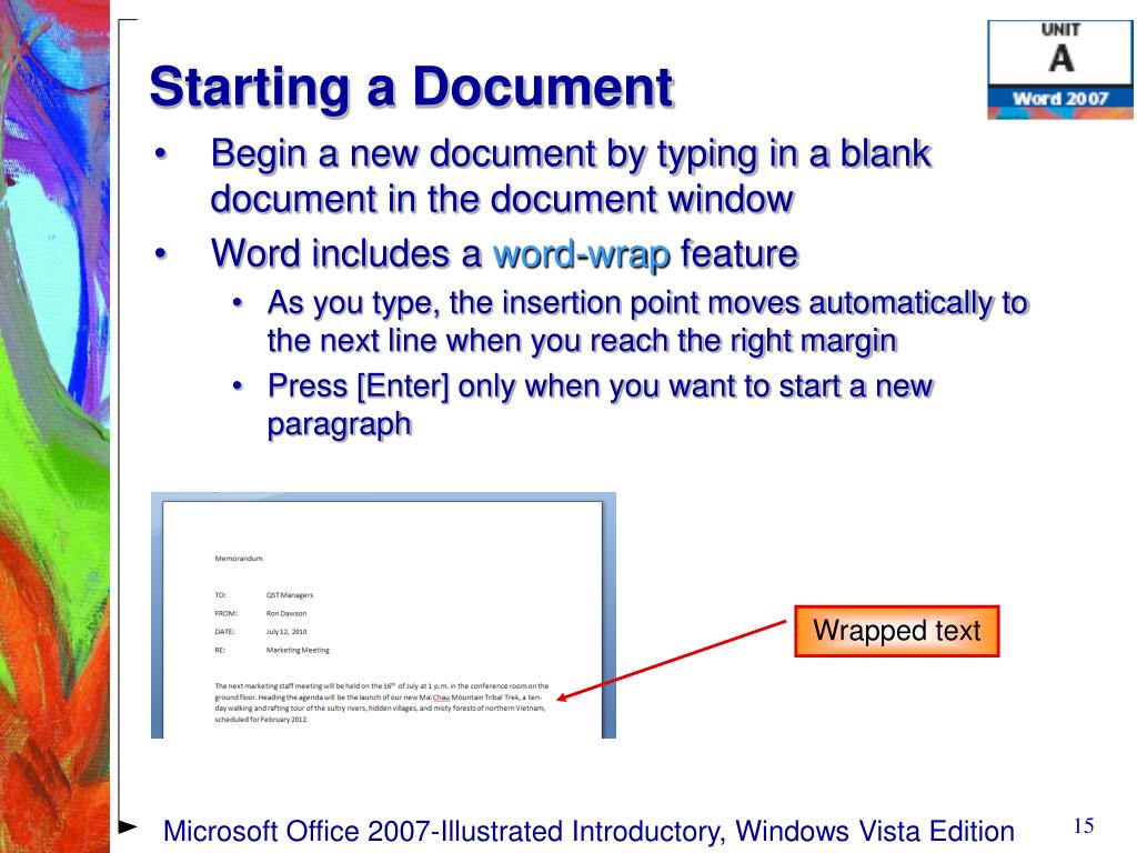PPT - Microsoft Office 2007- Illustrated Introductory, Windows Vista ...