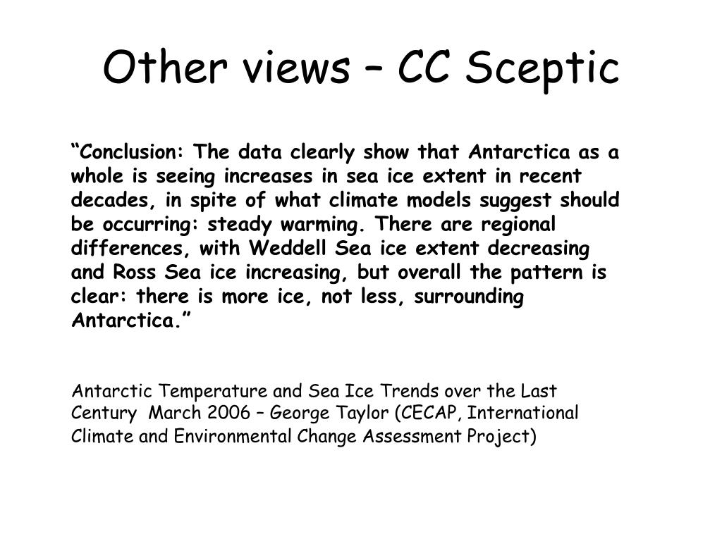 PPT - Southern Hemisphere sea ice versus climate change PowerPoint ...