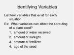 PPT - Experimental Design - Variables PowerPoint Presentation - ID:2982058