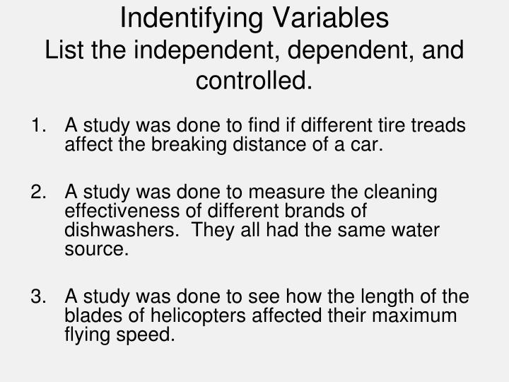 PPT - Experimental Design - Variables PowerPoint Presentation - ID:2982058