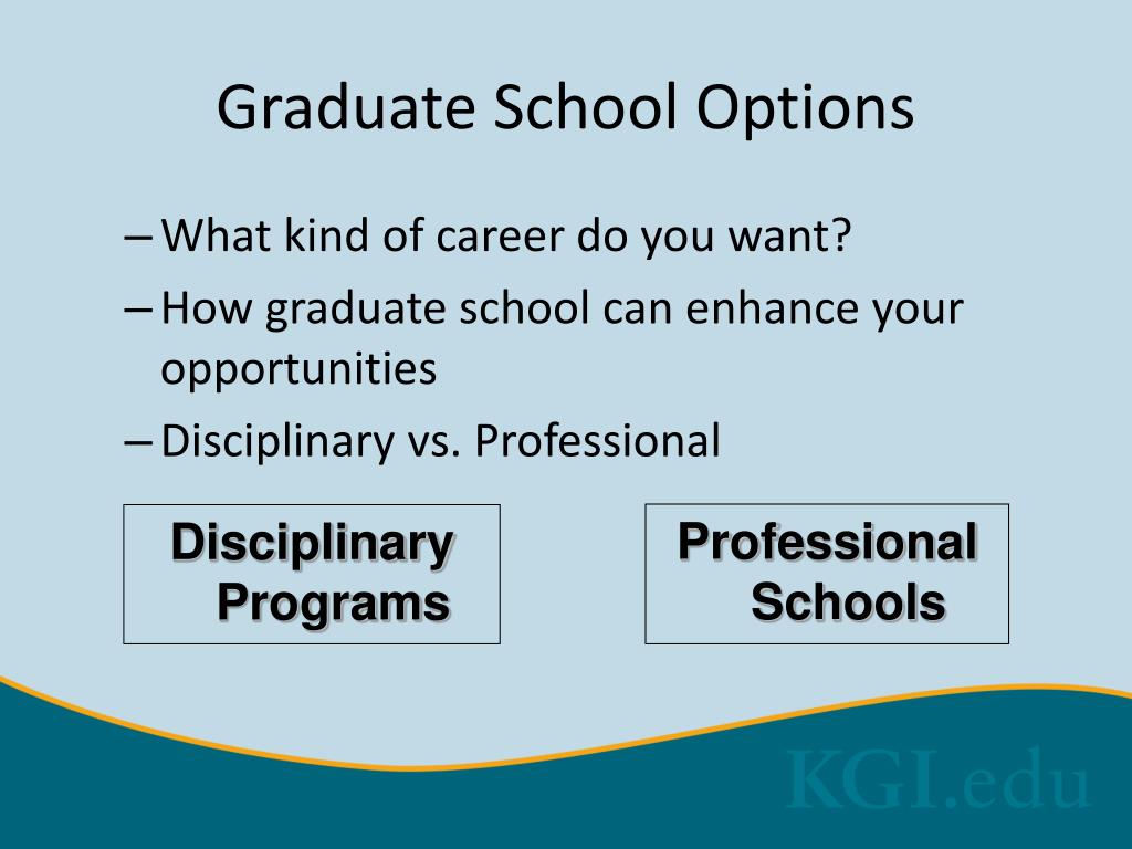 PPT - Graduate School Options and Preparation PowerPoint Presentation ...