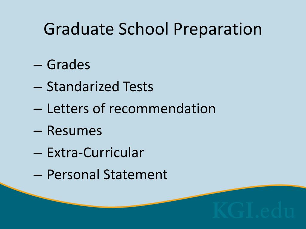 PPT - Graduate School Options and Preparation PowerPoint Presentation ...