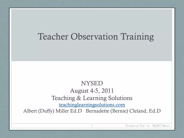 PPT - Teacher Observation Training PowerPoint Presentation, free ...