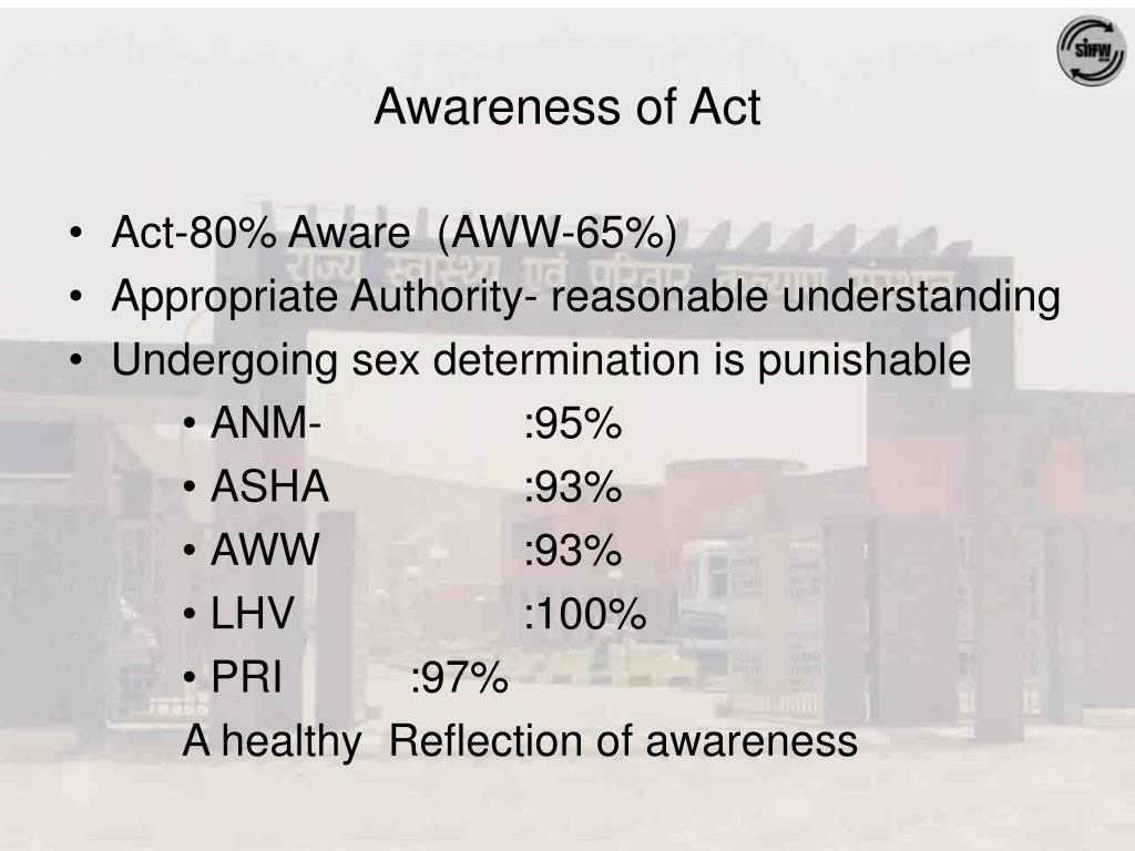 Ppt Assessment Of Sex Ratio 0 6 Yrs And Perceptions On Pcpndt