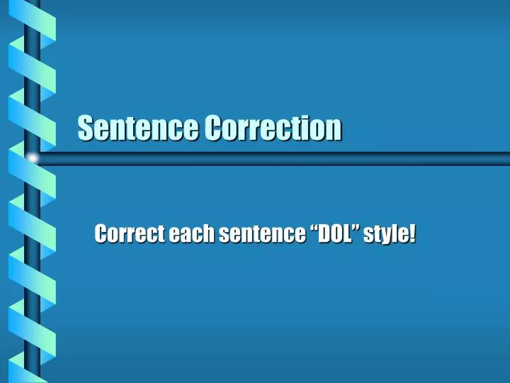 PPT - Sentence Correction PowerPoint Presentation, free download - ID ...