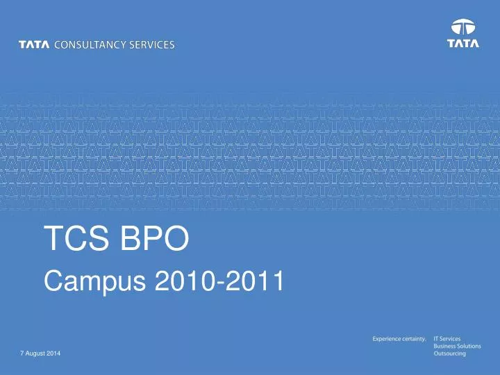 PPT - TCS BPO Campus 2010-2011 PowerPoint Presentation, free download ...