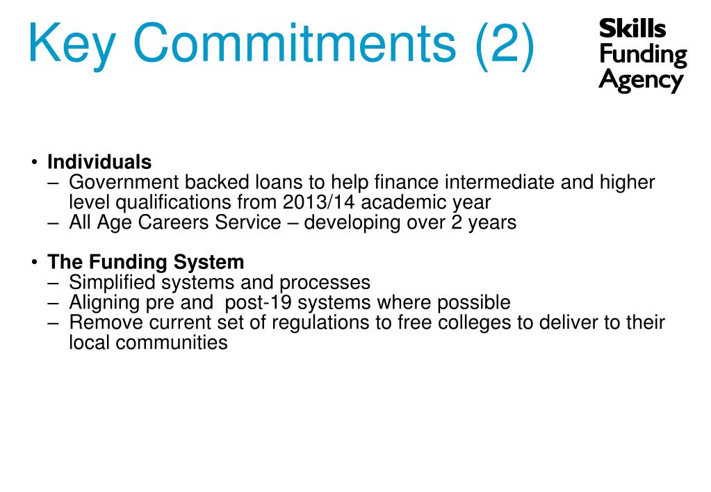 PPT - Further Education – New Horizon Investing in Skills for ...