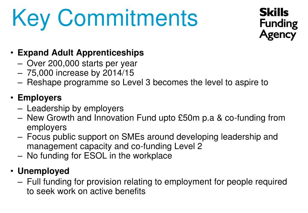 PPT - Further Education – New Horizon Investing in Skills for ...