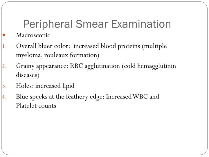 PPT - Examination of Peripheral Blood Smear PowerPoint Presentation ...