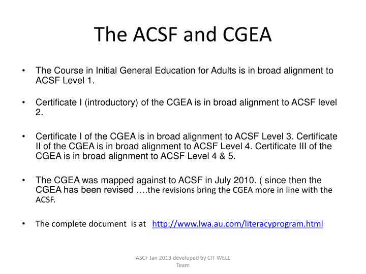 PPT - THE AUSTRALIAN CORE SKILLS FRAMEWORK PowerPoint Presentation - ID ...