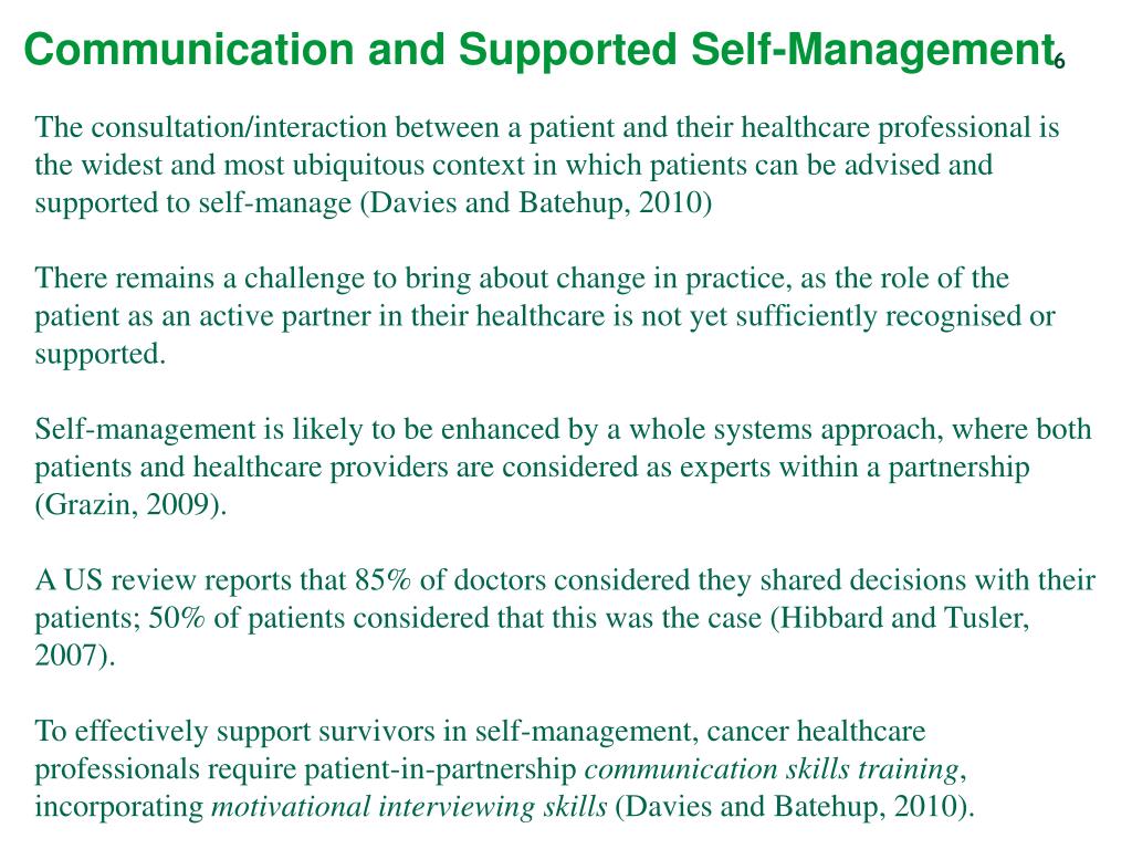 PPT - National Cancer Survivorship Initiative Supported Self-Management ...
