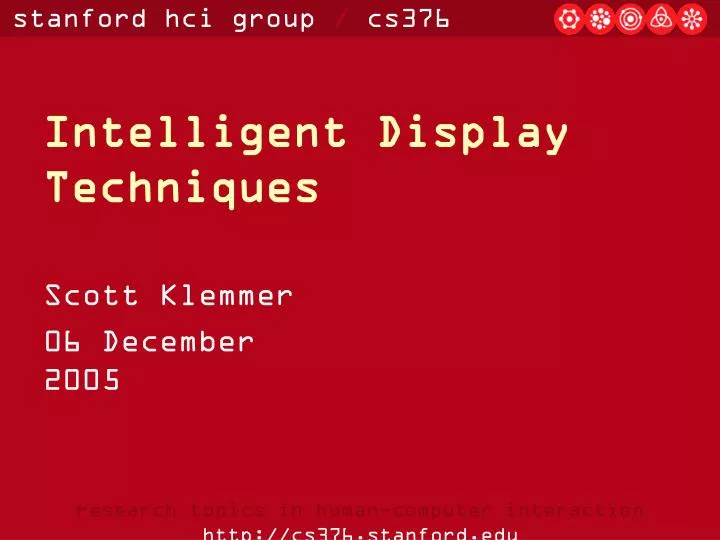 PPT - Intelligent Display Techniques PowerPoint Presentation, free ...