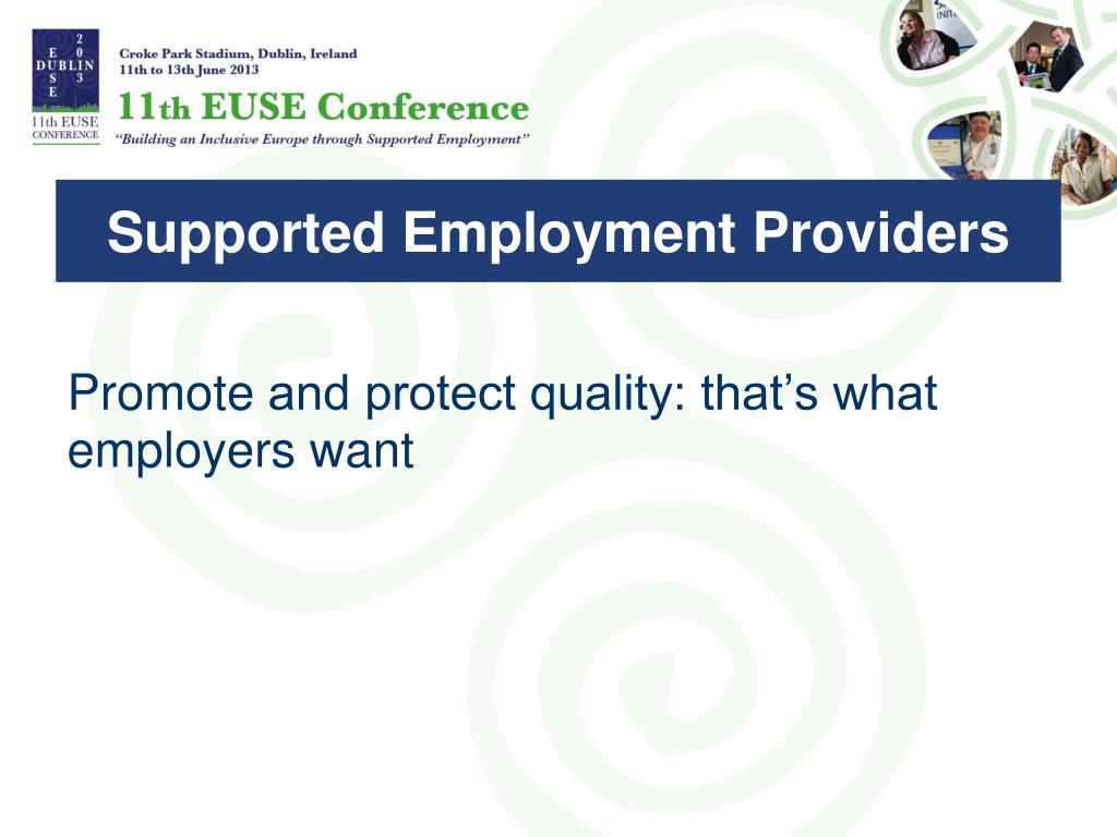 PPT - Employers’ Views of Supported Employment for Disabled People in ...