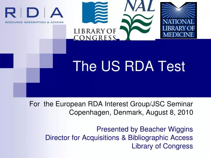 PPT - The US RDA Test PowerPoint Presentation, free download - ID:2985226
