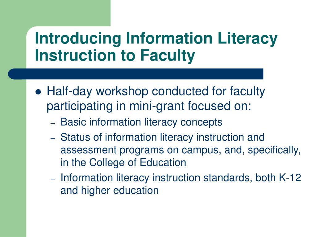 PPT - Enhancing Information Literacy for Teachers: Key Strategies and ...