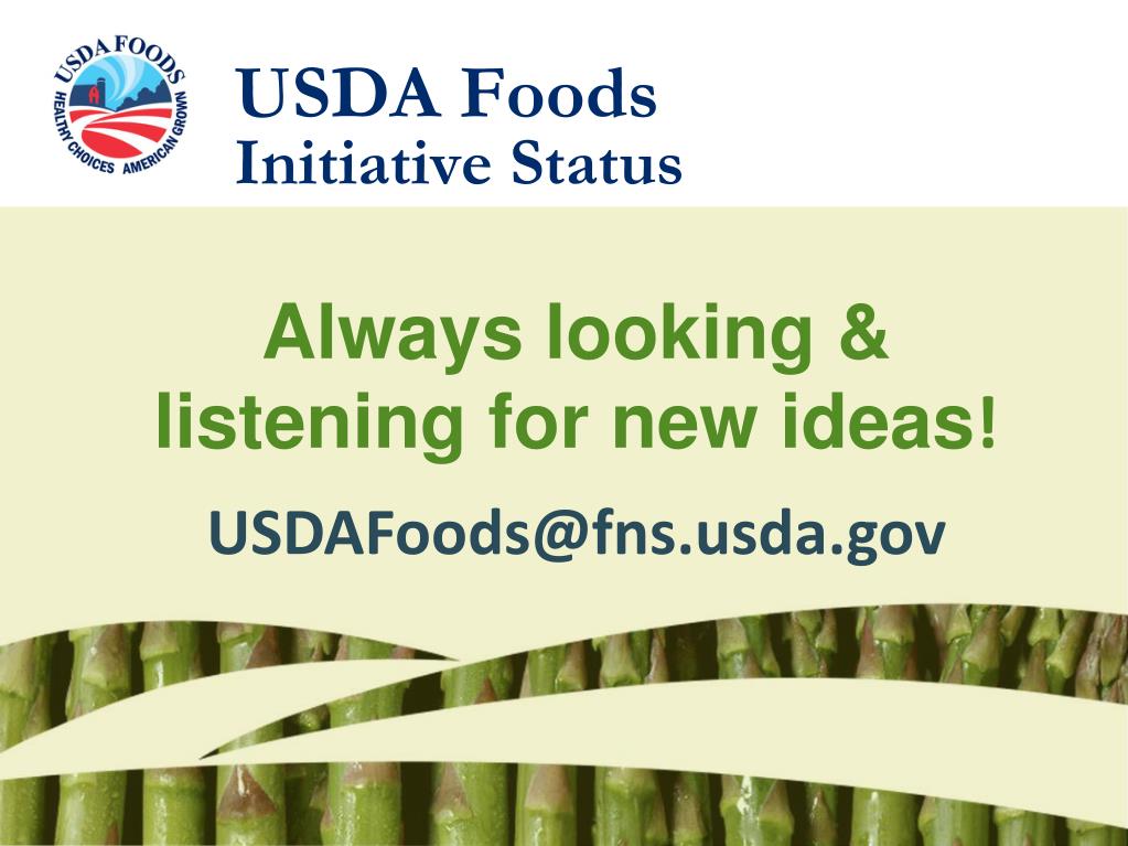 PPT - Cathie McCullough Director Food Distribution Division FNS/USDA ...