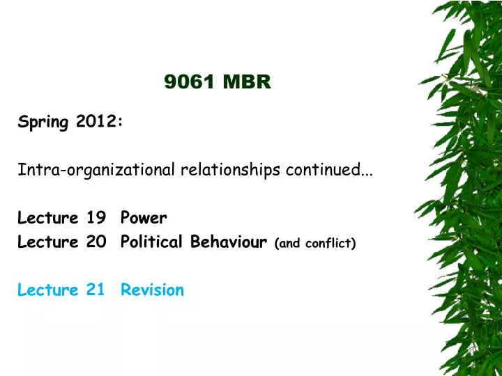 PPT - 9061 MBR PowerPoint Presentation, free download - ID:2985947