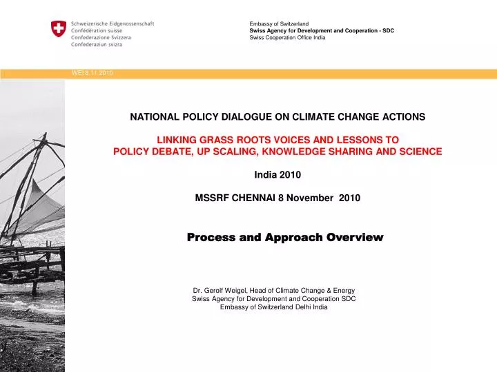 PPT - Embassy of Switzerland Swiss Agency for Development and ...