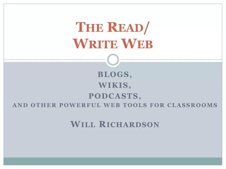 PPT - The Read / Write Web PowerPoint Presentation, free download - ID ...