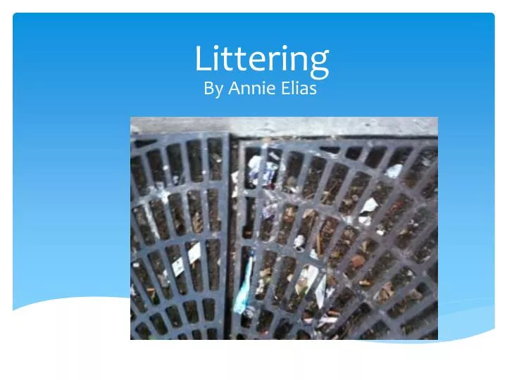 PPT - Littering PowerPoint Presentation, free download - ID:2986893