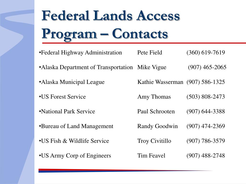 PPT - Enhancing Transportation Access on Federal Lands: A Comprehensive ...